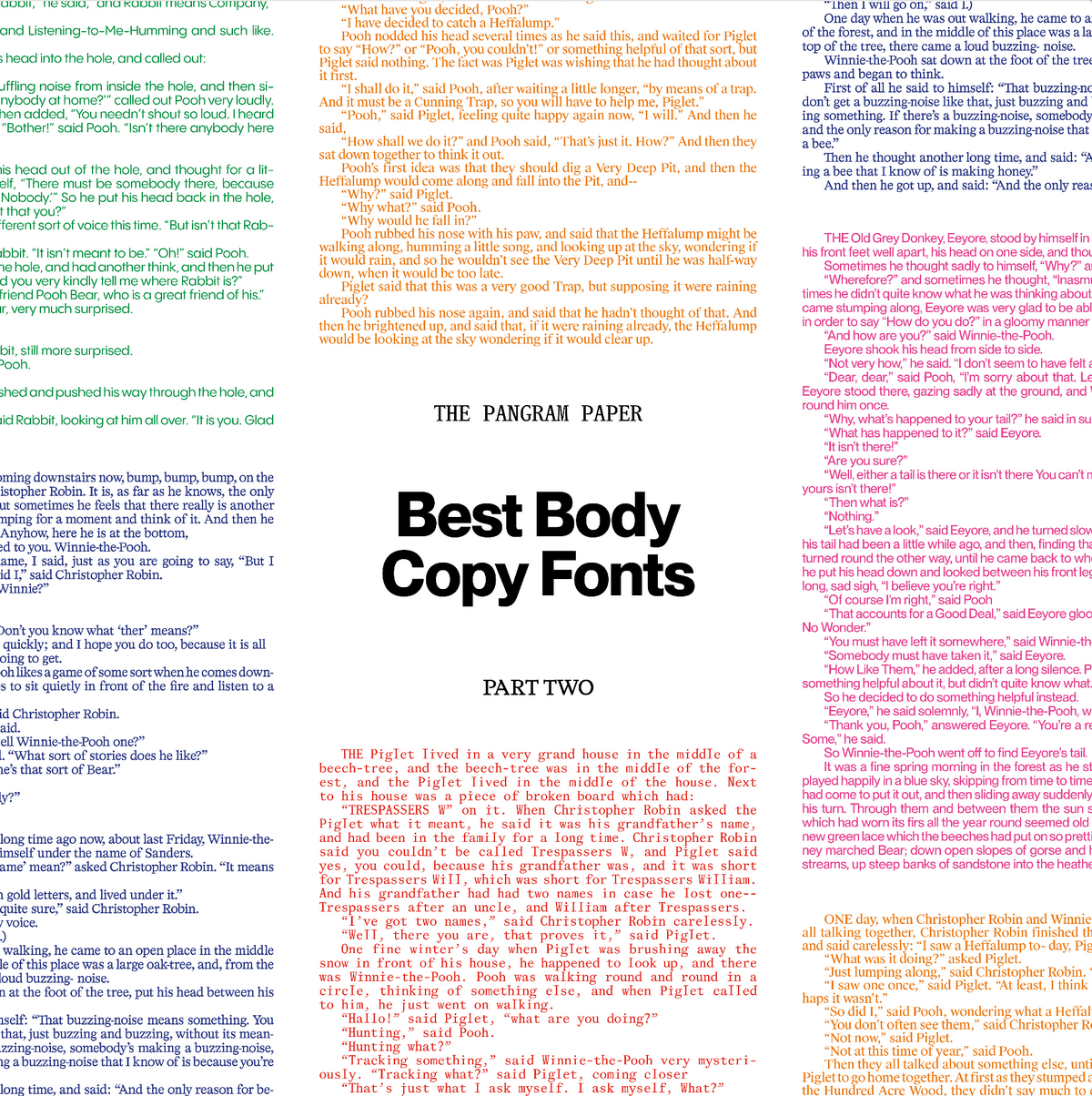 Best editorial body copy fonts – Pangram Pangram Foundry