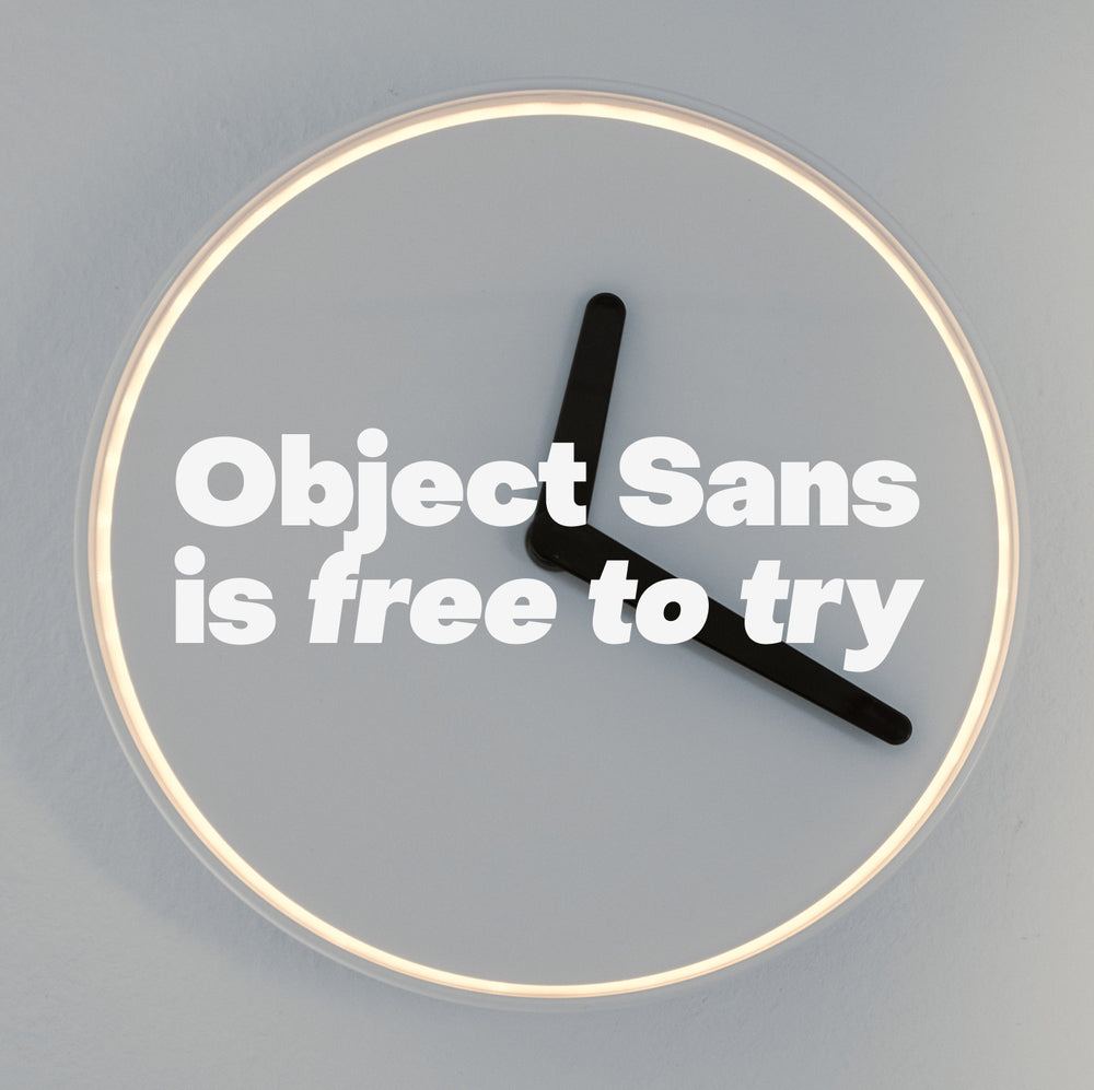 Object Sans - A contemporary and geometric type family - Free to Try ...
